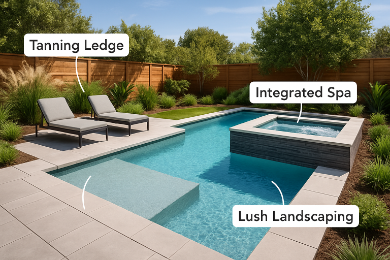 modern backyard pool design