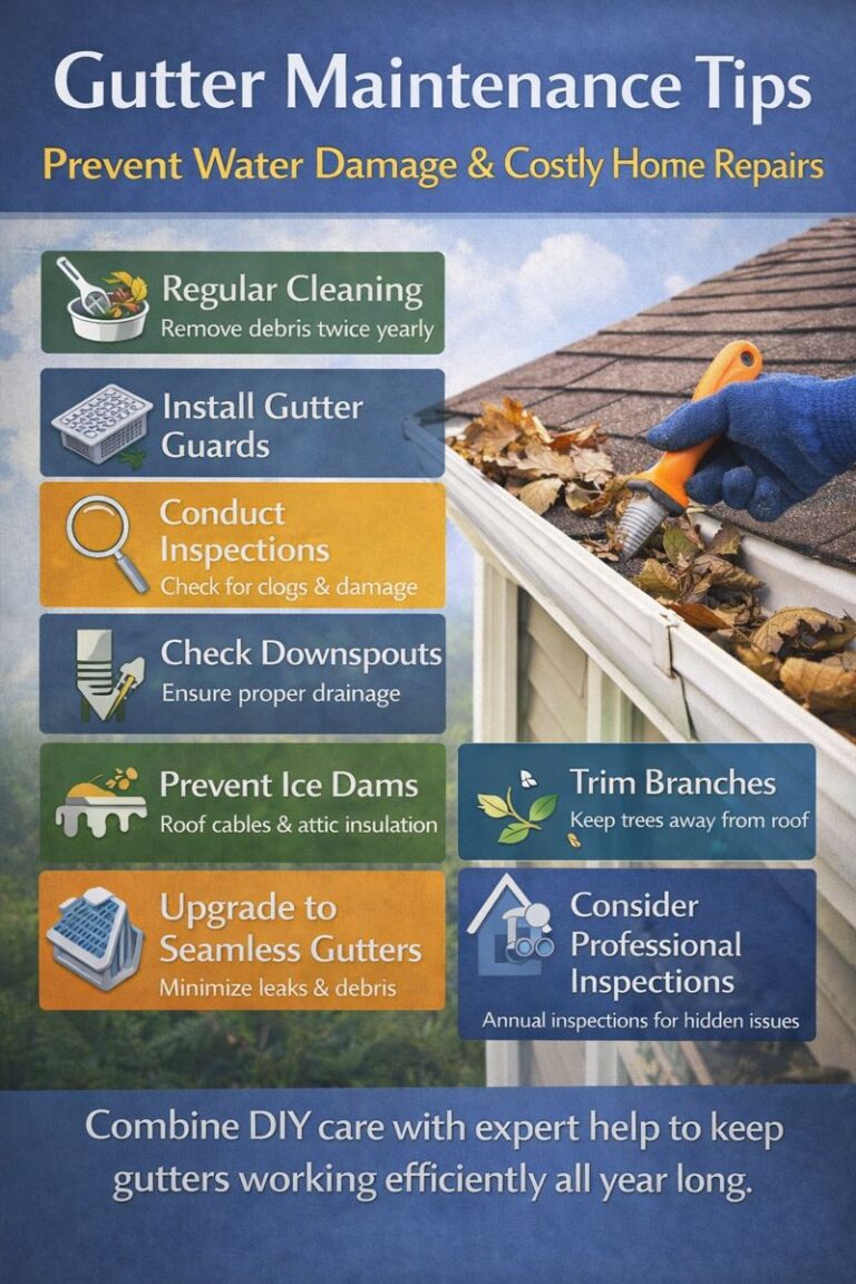 Gutter Maintenance Tips to Prevent Water Damage & Costly Home Repairs